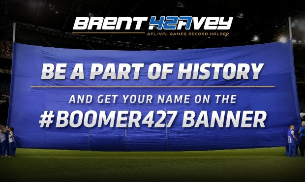 Your name on Boomer's banner