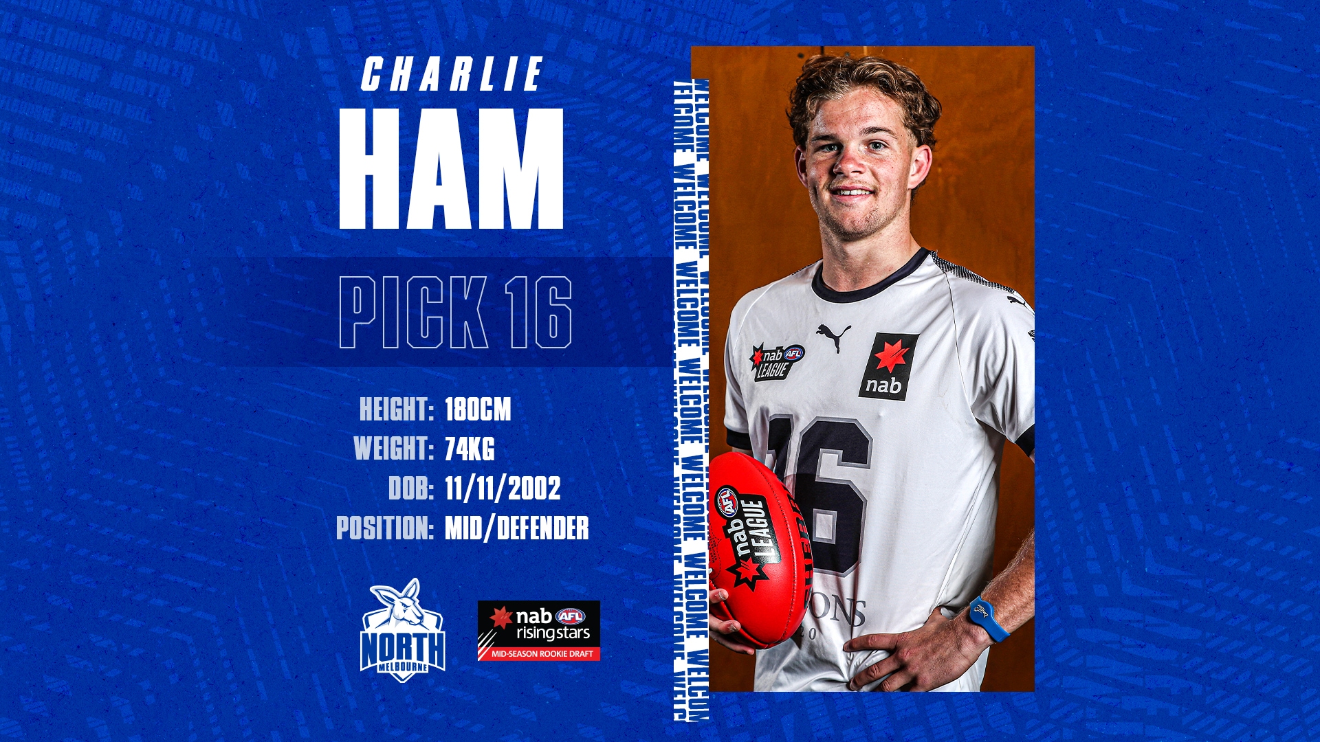 Mid-Season Draft, 2021: North selects Charlie Ham