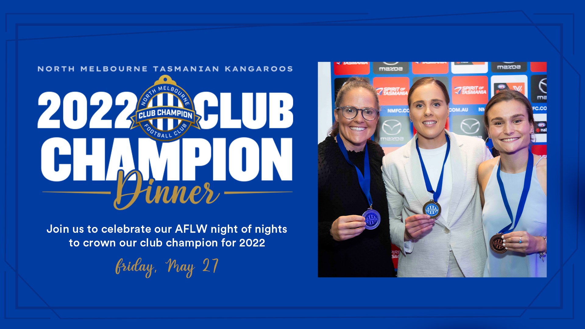 Tickets on sale for 2022 AFLW Club Champion Dinner