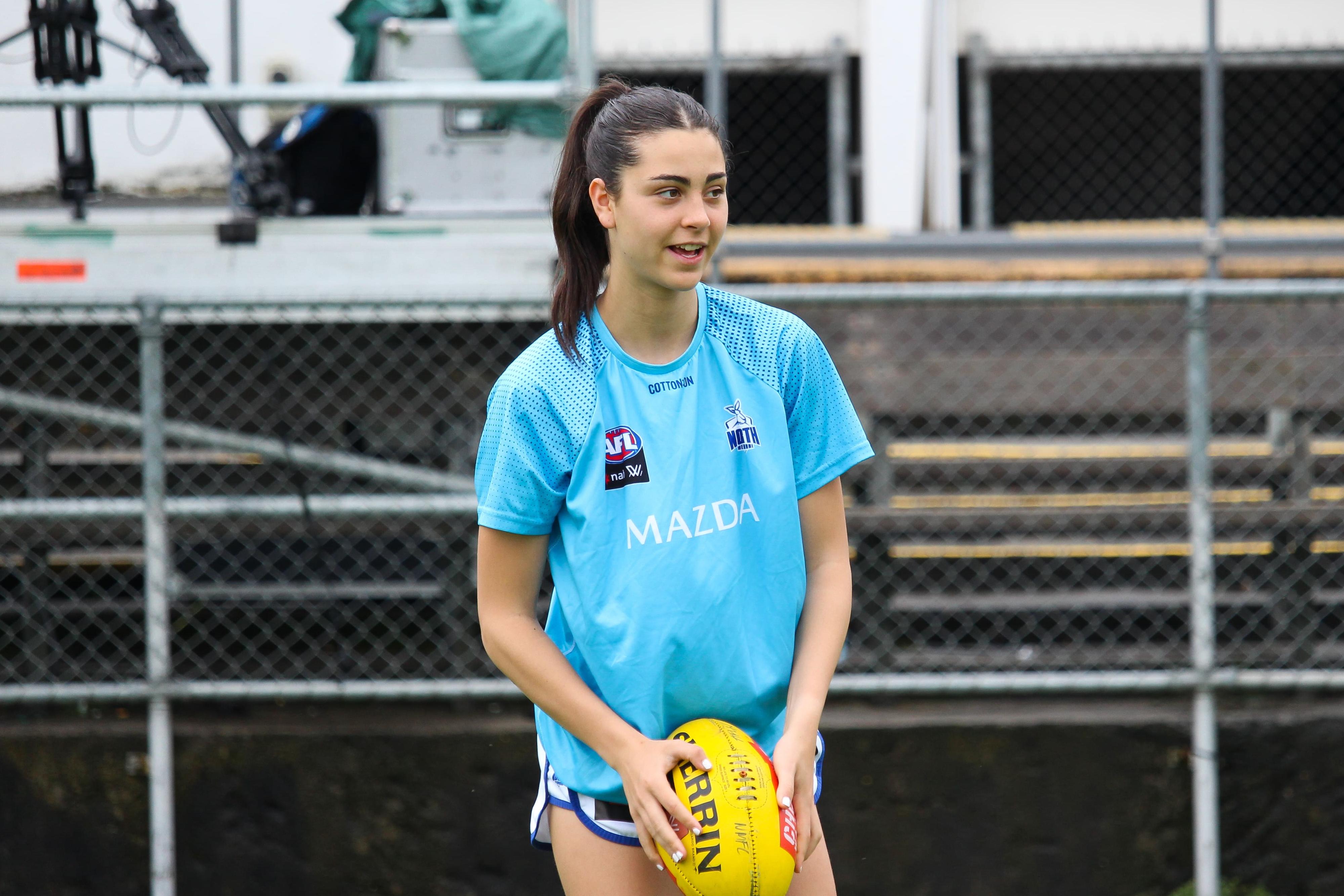 Taylah-made: Gatt's juggling act with school, exams and football