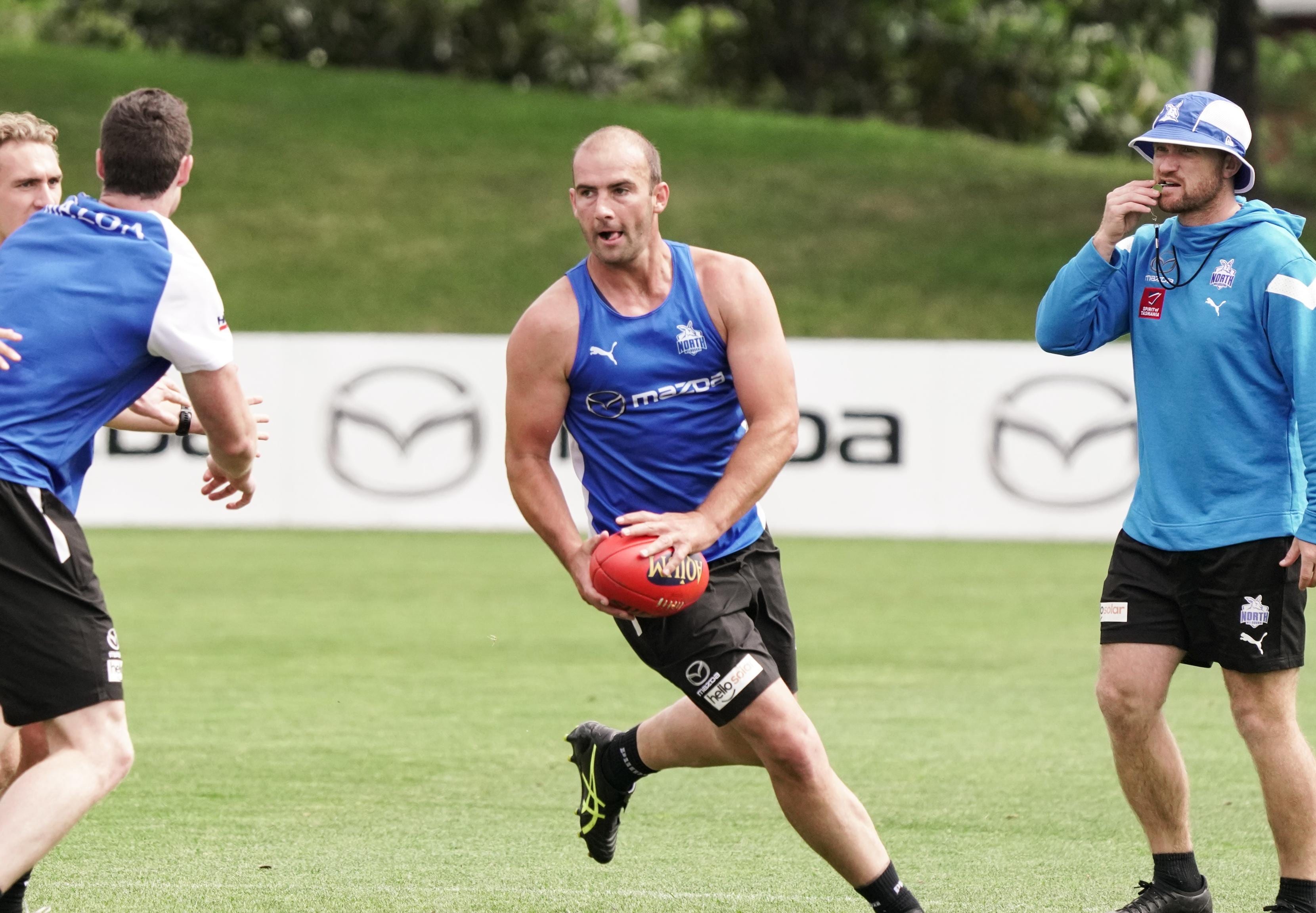 Champion Roo flying on and off the field