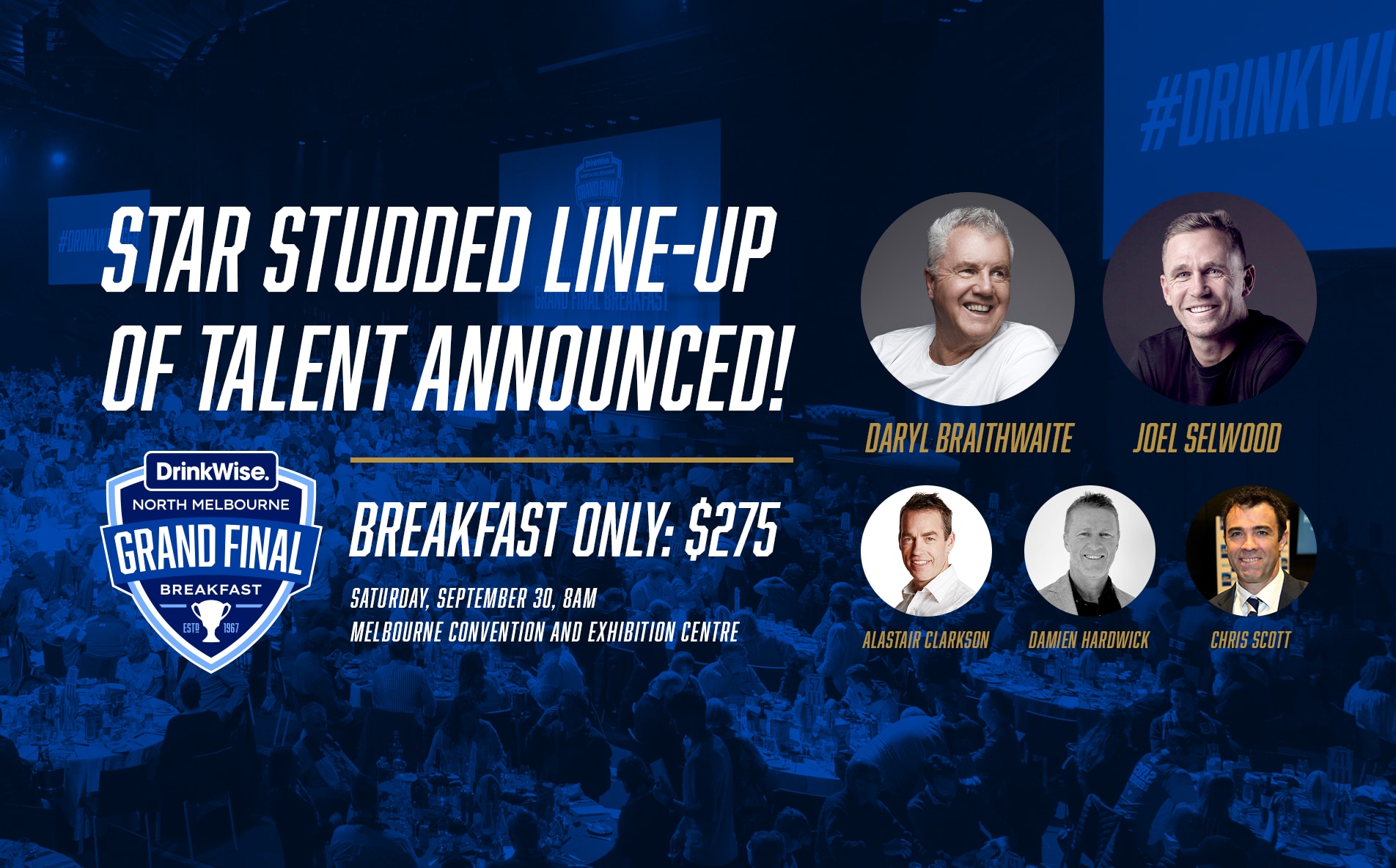 2023 DrinkWise Grand Final Breakfast guest talent revealed