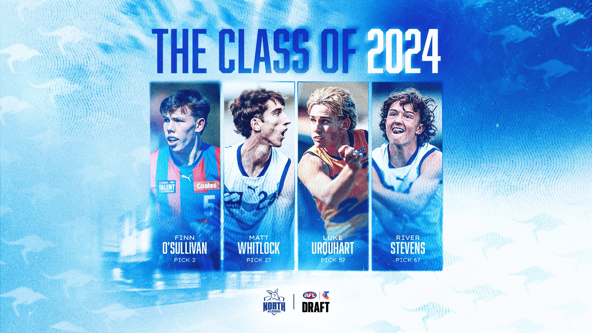 Draft Class 2024: Meet North Melbourne's four new recruits