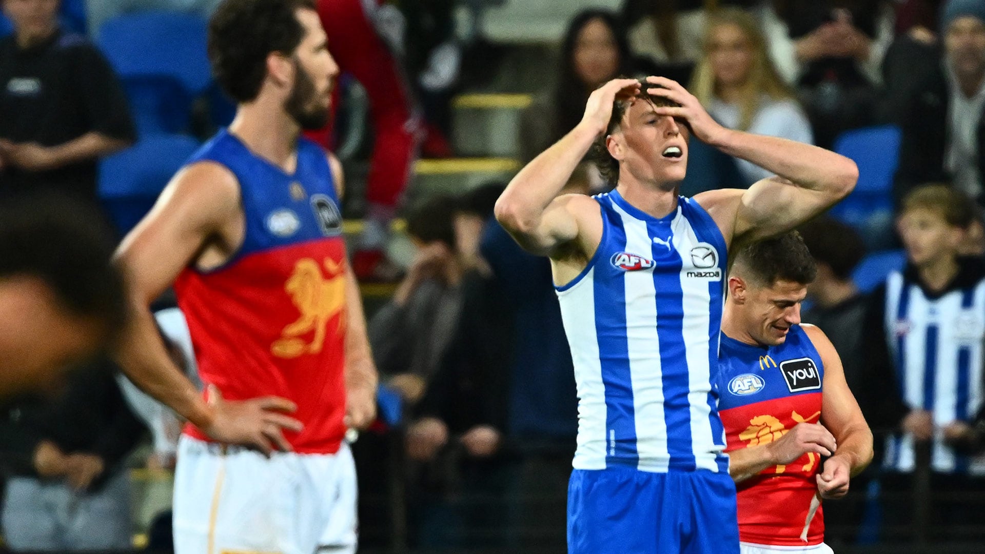 AFL R9 match report: Roos stun Lions with a dramatic draw