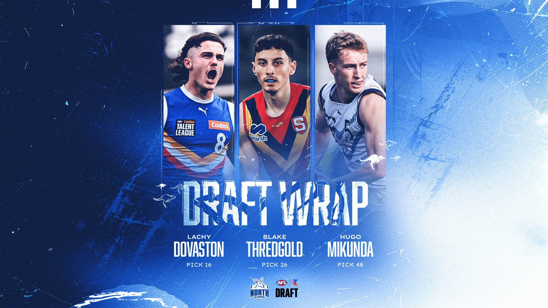 Draft Class 2025: Meet North Melbourne's three new recruits