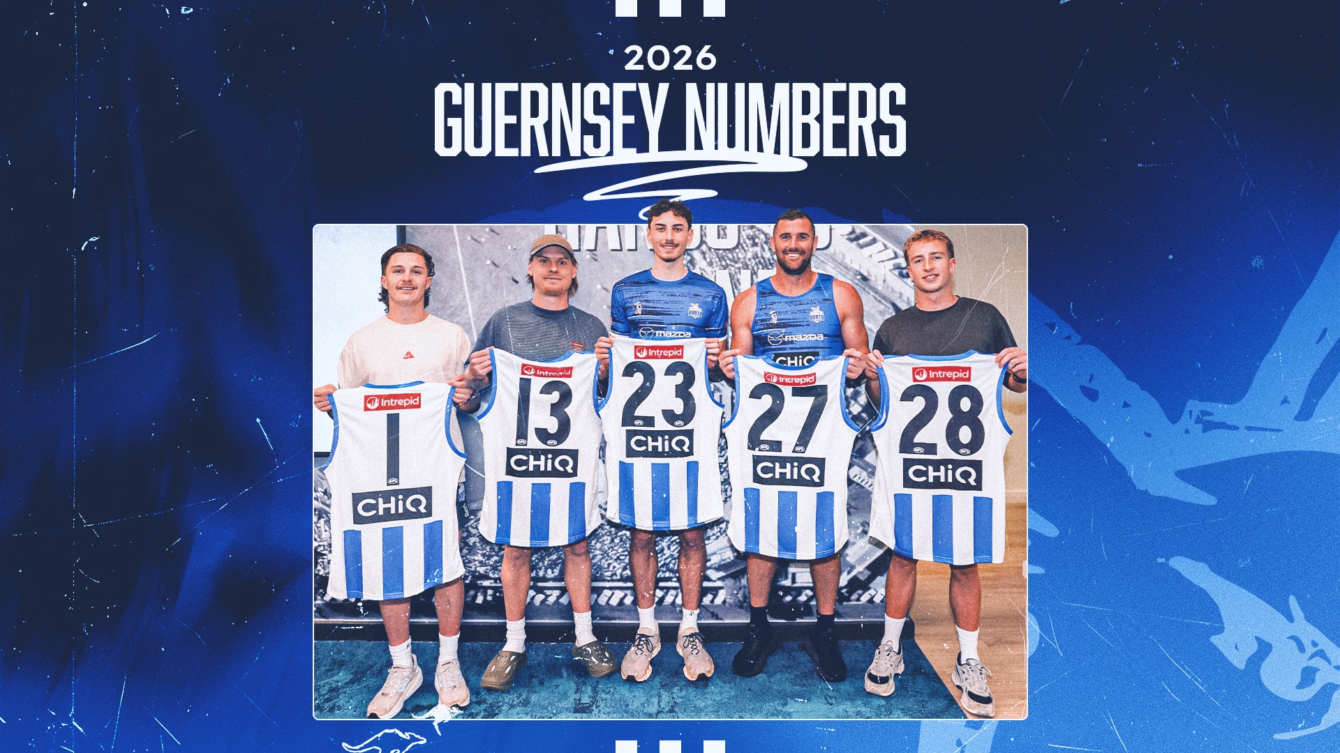 Your new No.1: Our 2026 guernsey numbers revealed