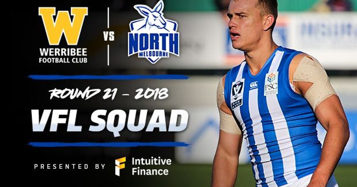 VFL Squad: Round 21, 2018