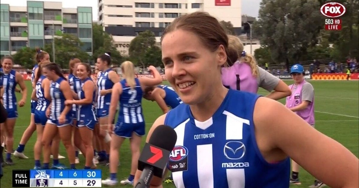 AFLW: Jasmine Garner post-match (Round 9, 2021)