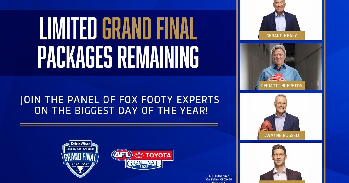 Secure your seat at the DrinkWise Grand Final Breakfast