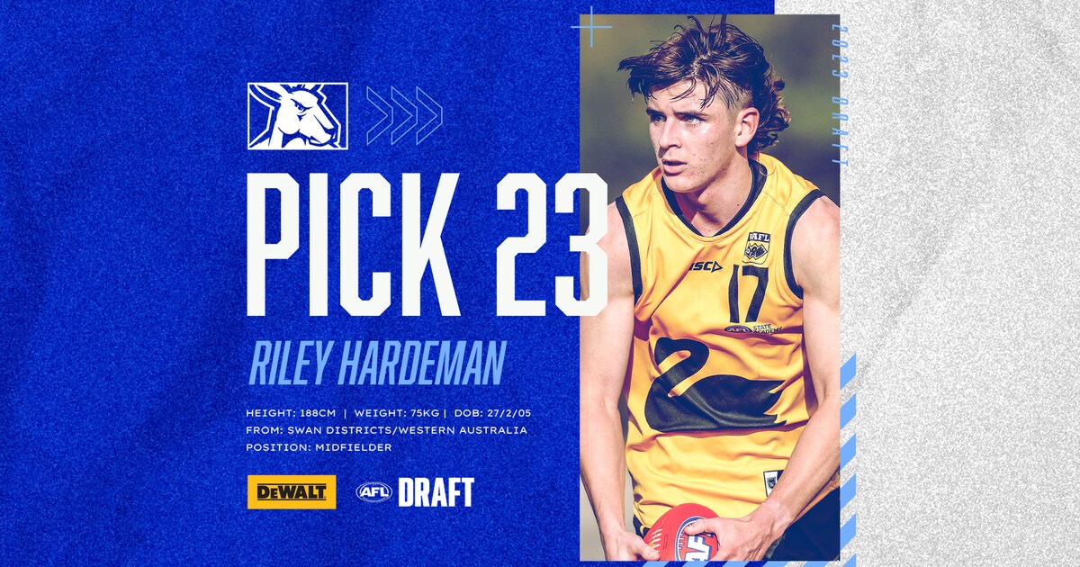 Roos select line-breaking defender Riley Hardeman with pick No.23