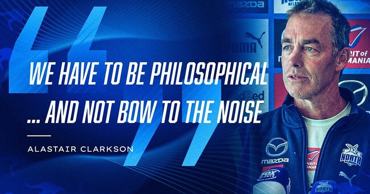 Clarko faces the media ahead of Round 8