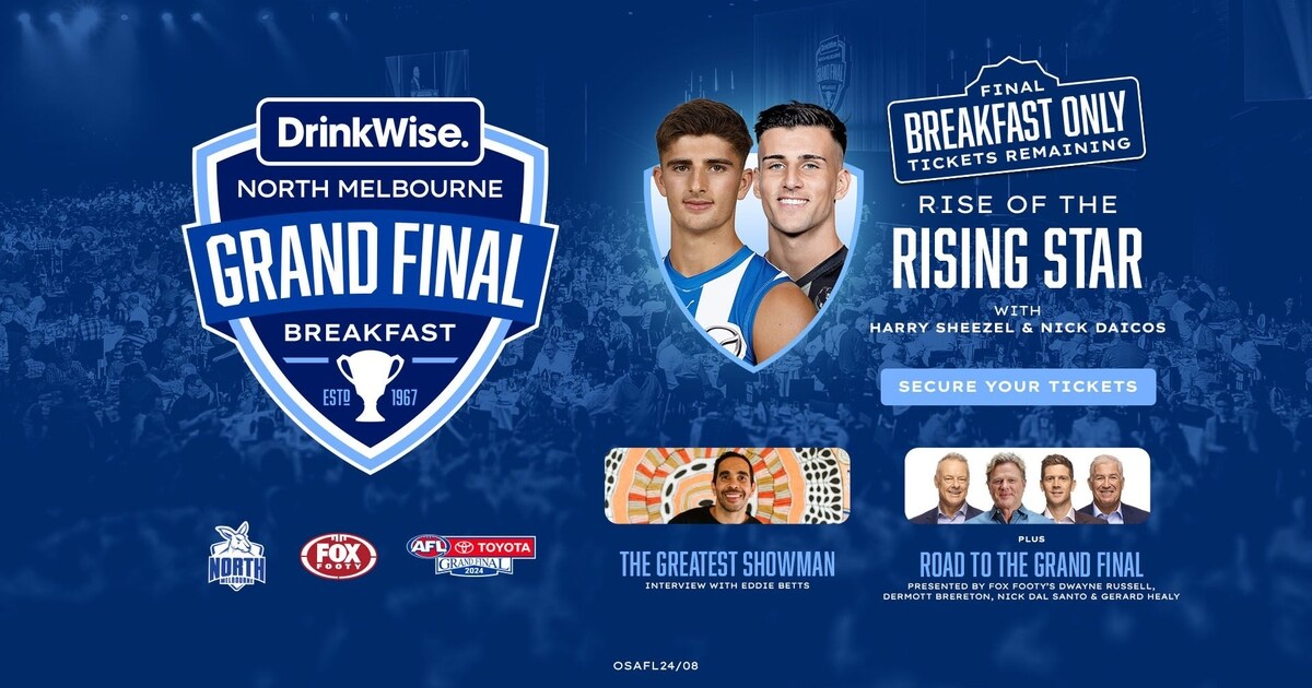 All-Star talent locked in for 2024 DrinkWise Grand Final Breakfast